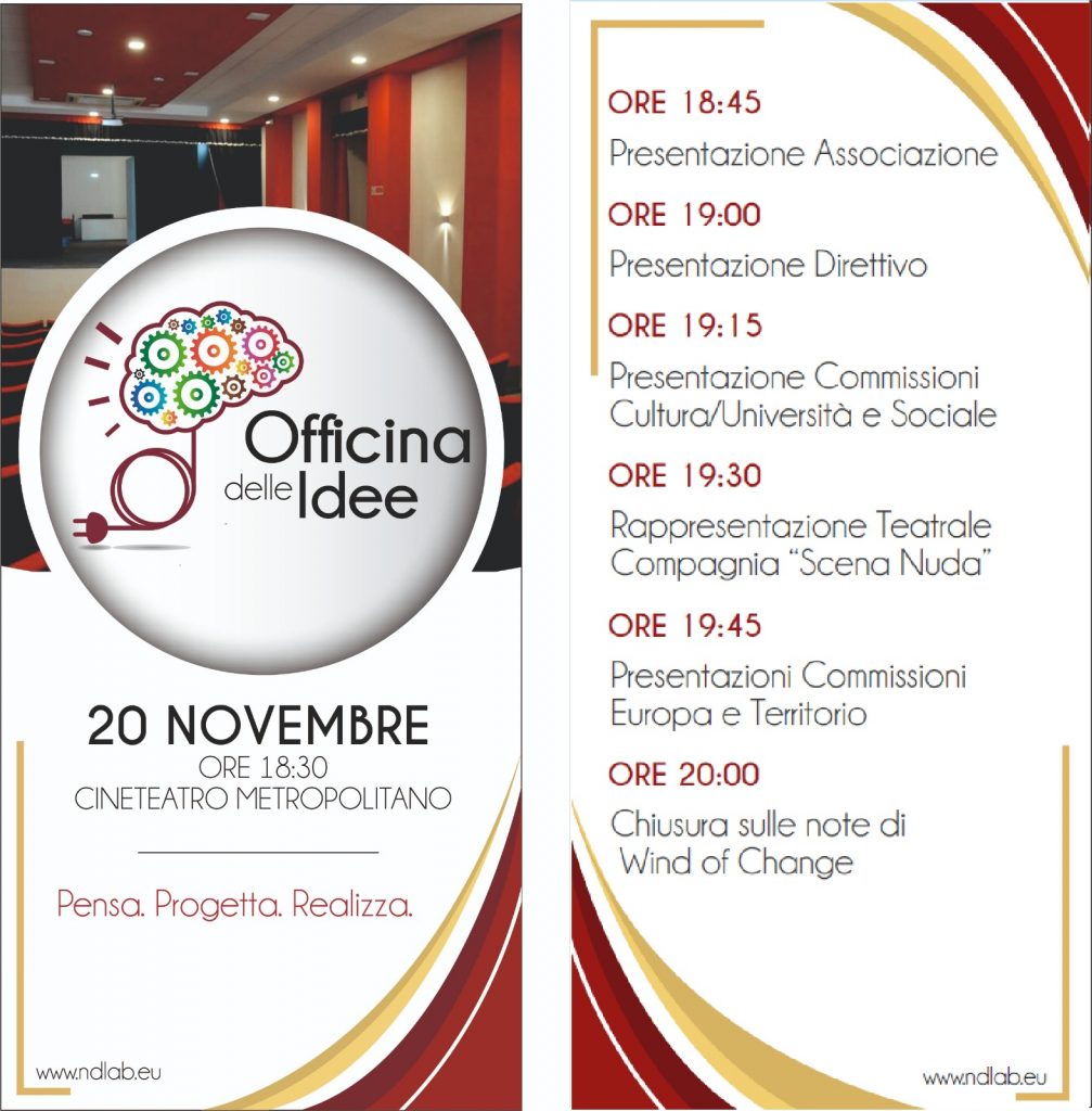 Reggio Calabria: appuntamento con l'“Officina delle idee”