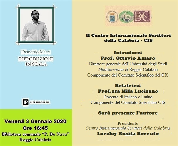 Reggio Calabria: venerdì la presentazione del volume di poesia ...