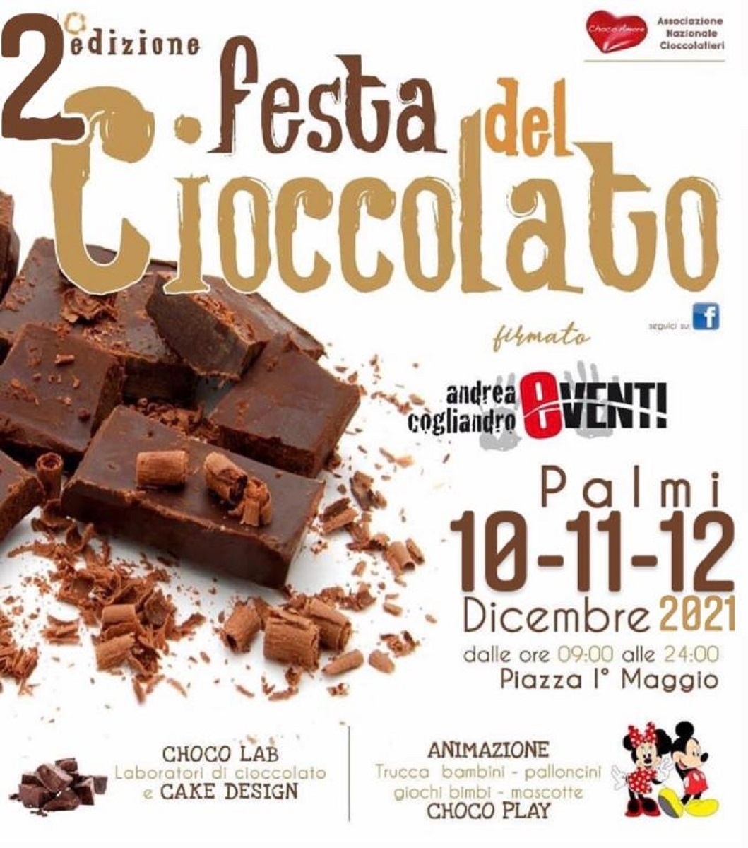 Palmi: dal 10 al 12 dicembre la Festa del Cioccolato 2021
