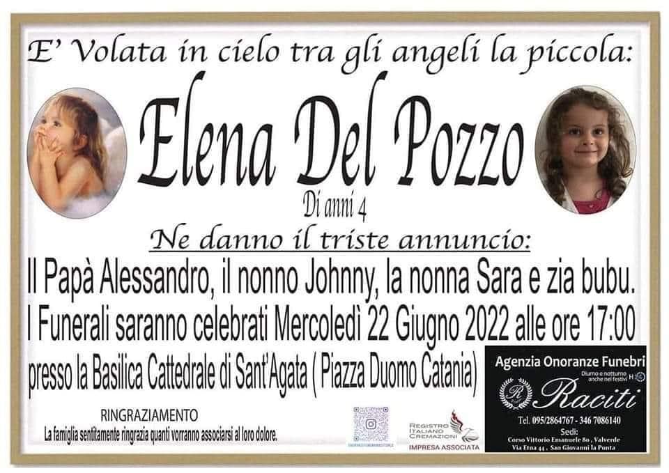 Bimba uccisa dalla mamma a Catania: il 22 giugno i funerali della ...