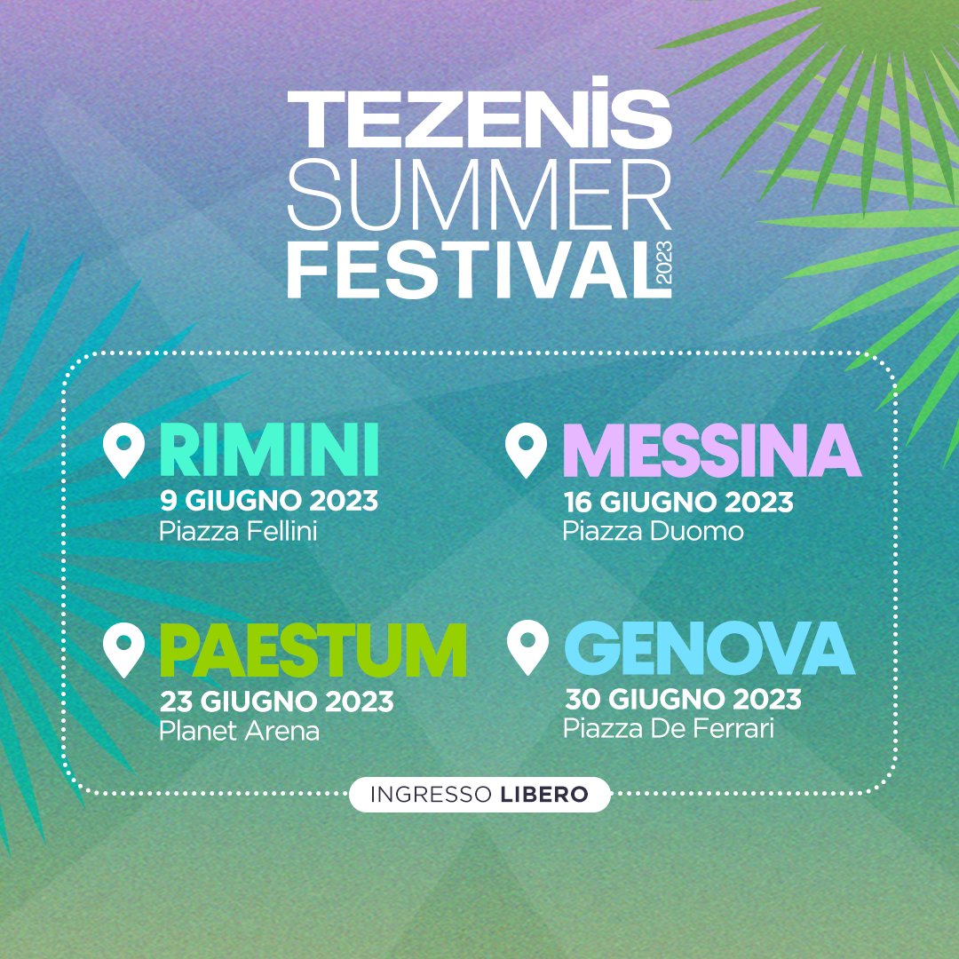 Tutto pronto per il Tezenis Summer Festival di 105, tappa a Messina con ...