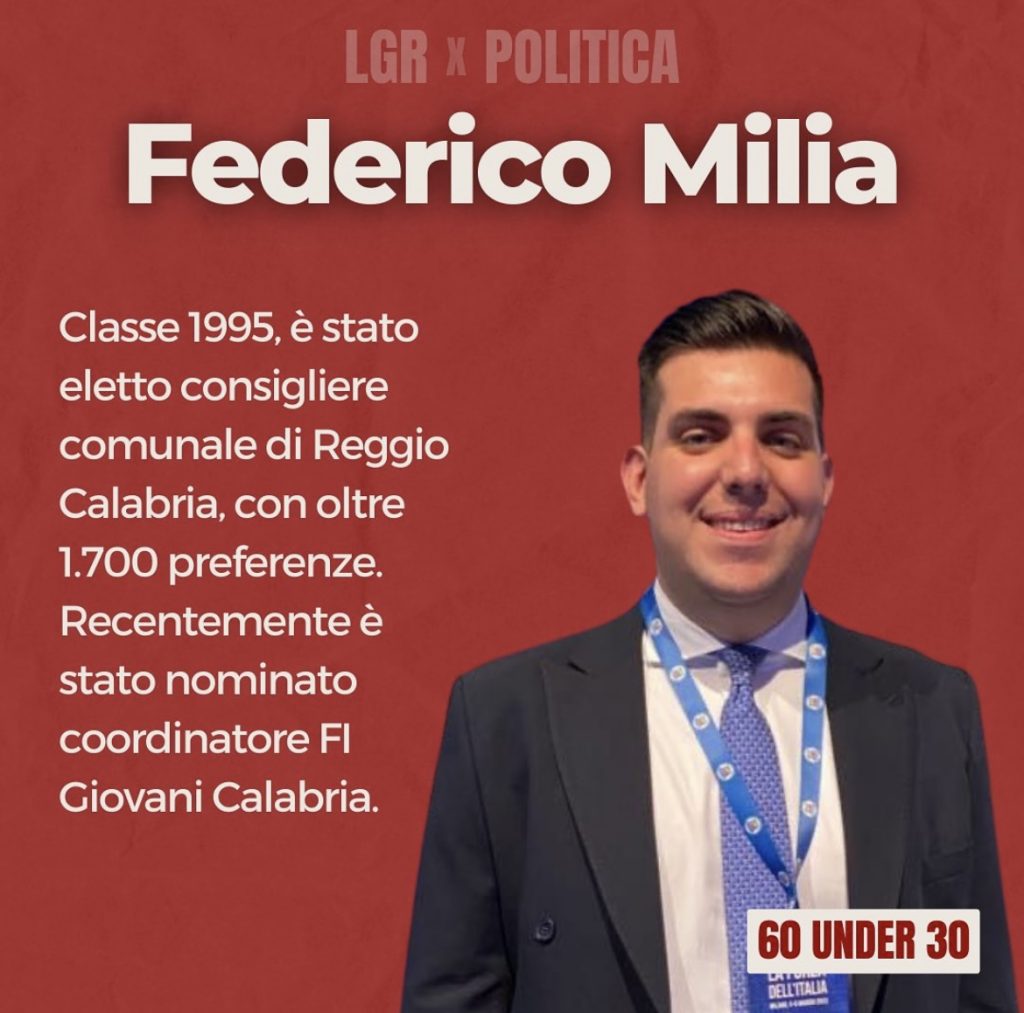 Reggio: Federico Milia inserito tra i 60 politici Under 30 che stanno ...
