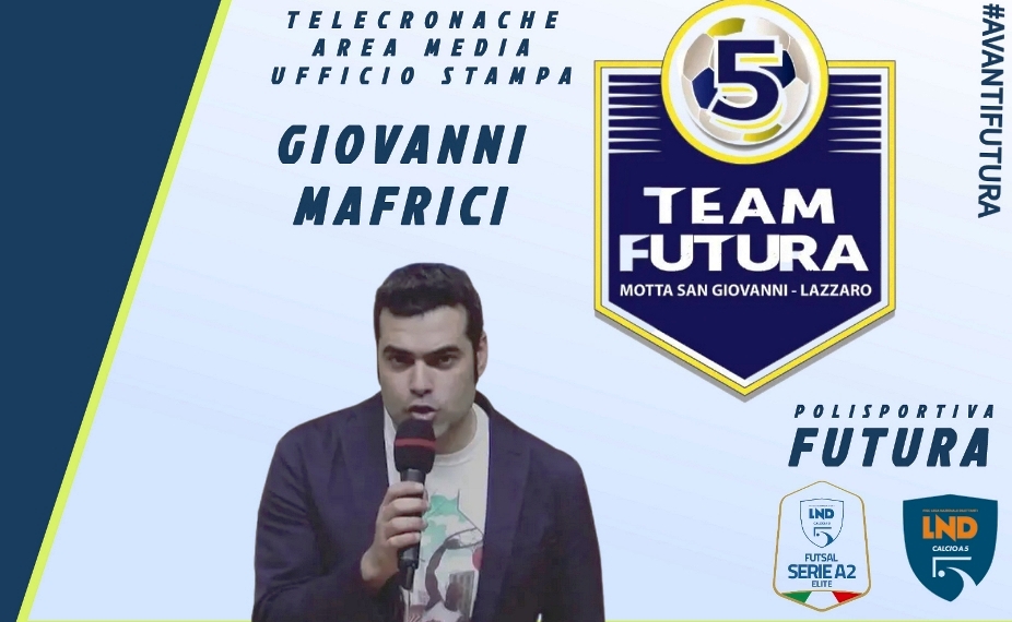 Calcio a 5, Giovanni Mafrici nell'area stampa della Polisportiva Futura