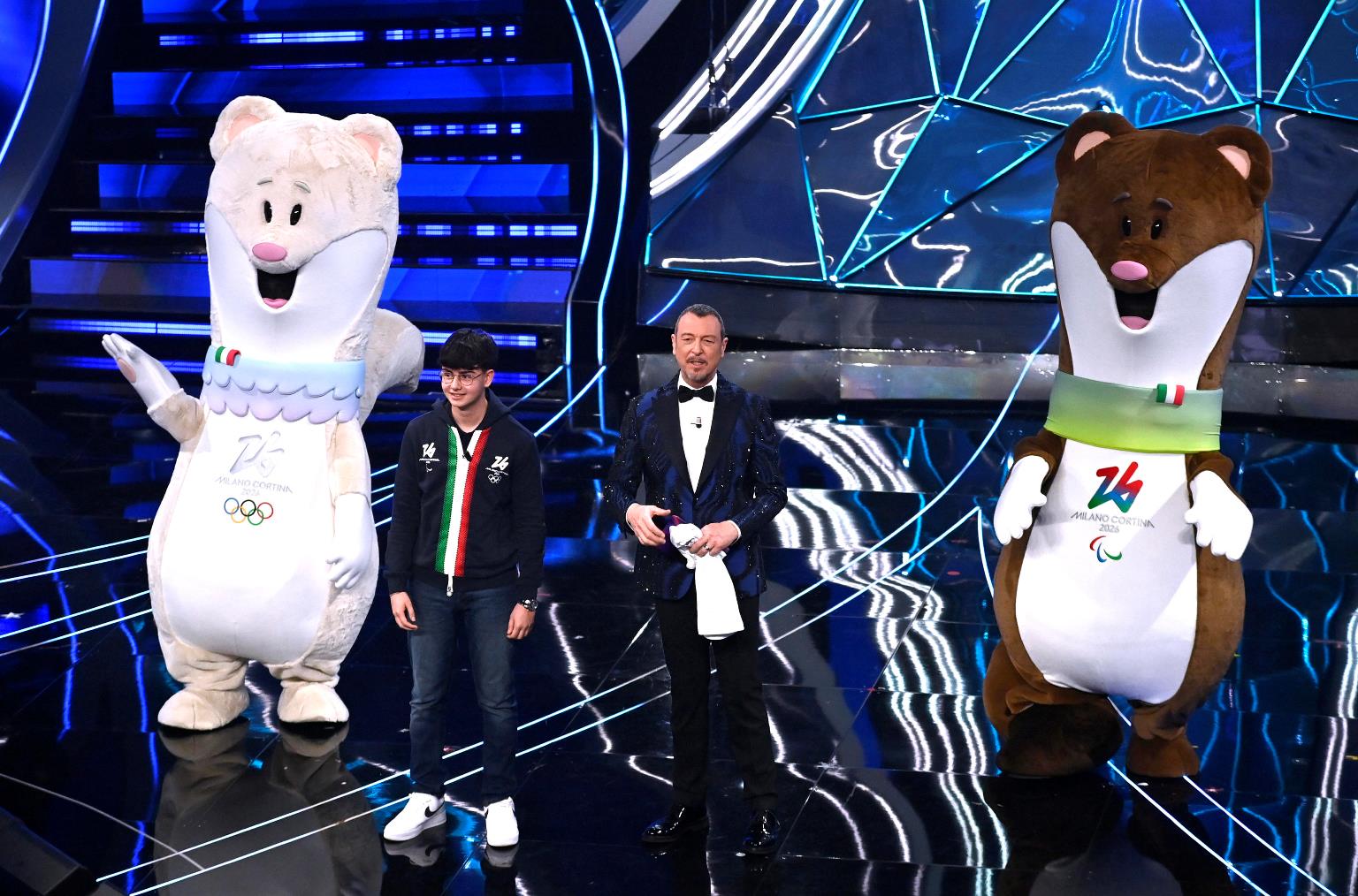 Calabria a Sanremo con gli ermellini, mascotte delle Olimpiadi 2026