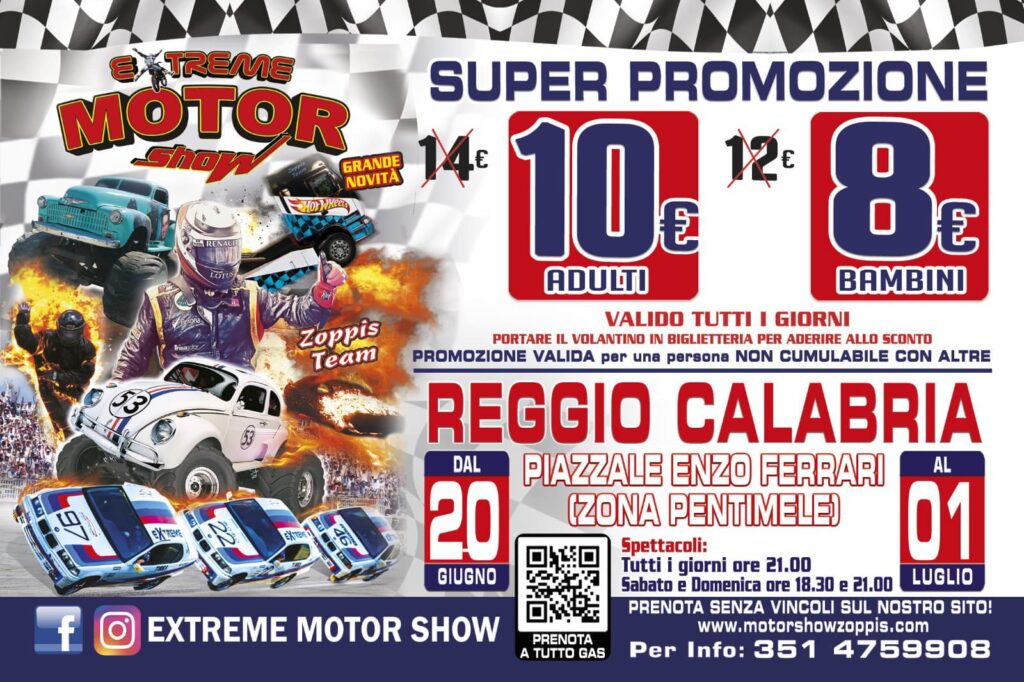 Arriva per la prima volta a Reggio Calabria "Extreme Motor Show"