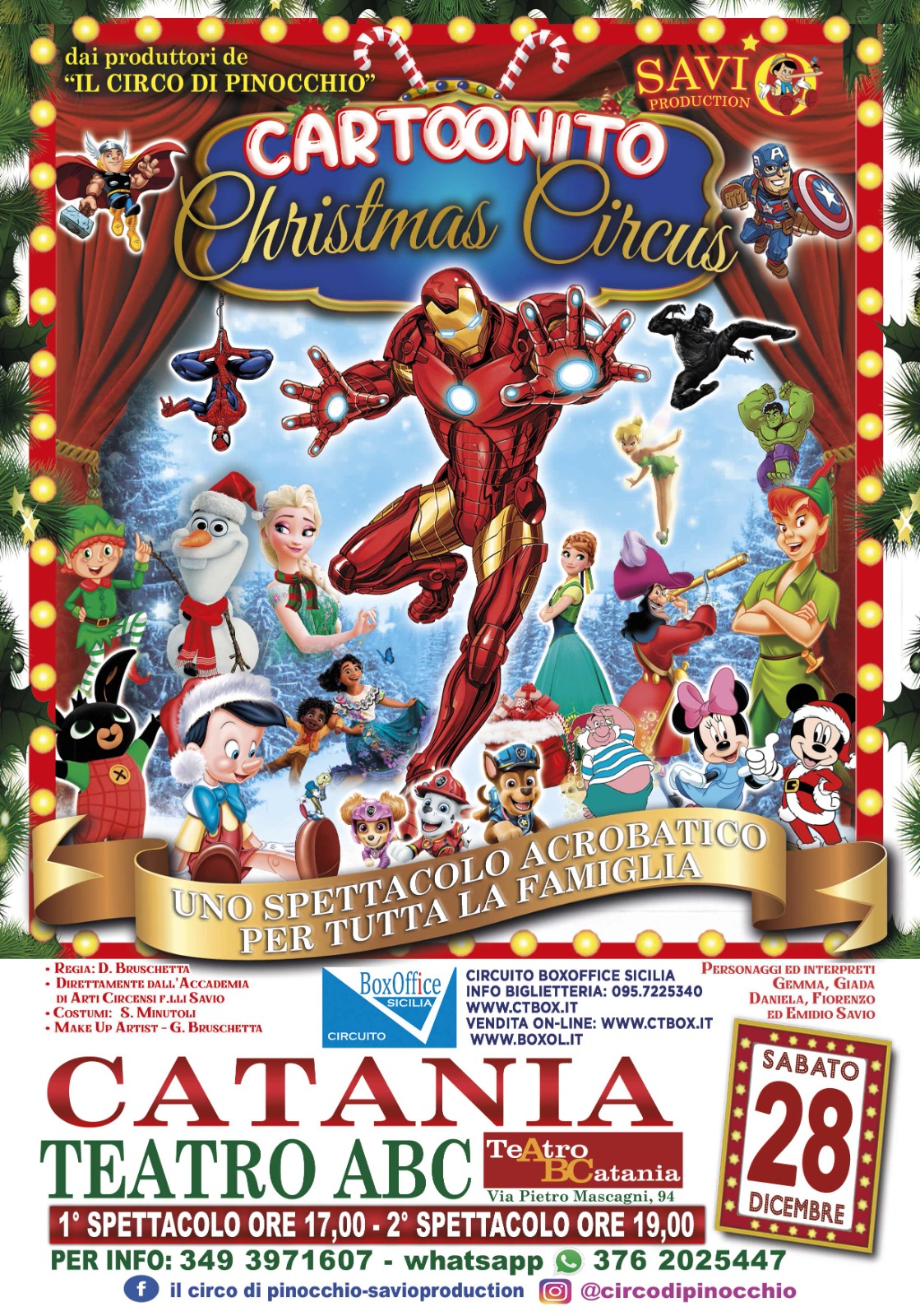 Countdown per "Cartoonito Christmas Circus" in scena a Catania