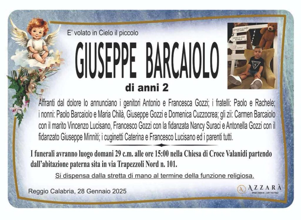 Reggio Calabria, tragedia al GOM: morto bimbo di 2 anni
