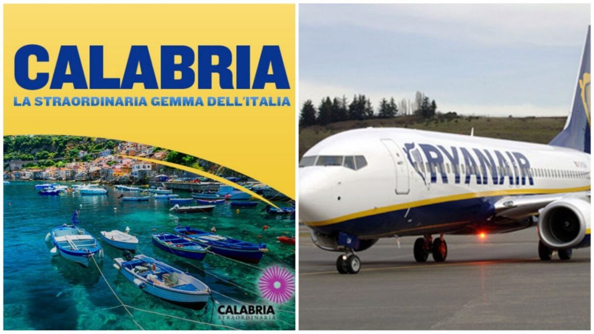 Calabria, pubblicità super da Ryanair: "straordinaria gemma d'Italia"