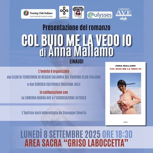 Reggio Calabria, l'8 settembre la presentazione del romanzo "Col buio ...