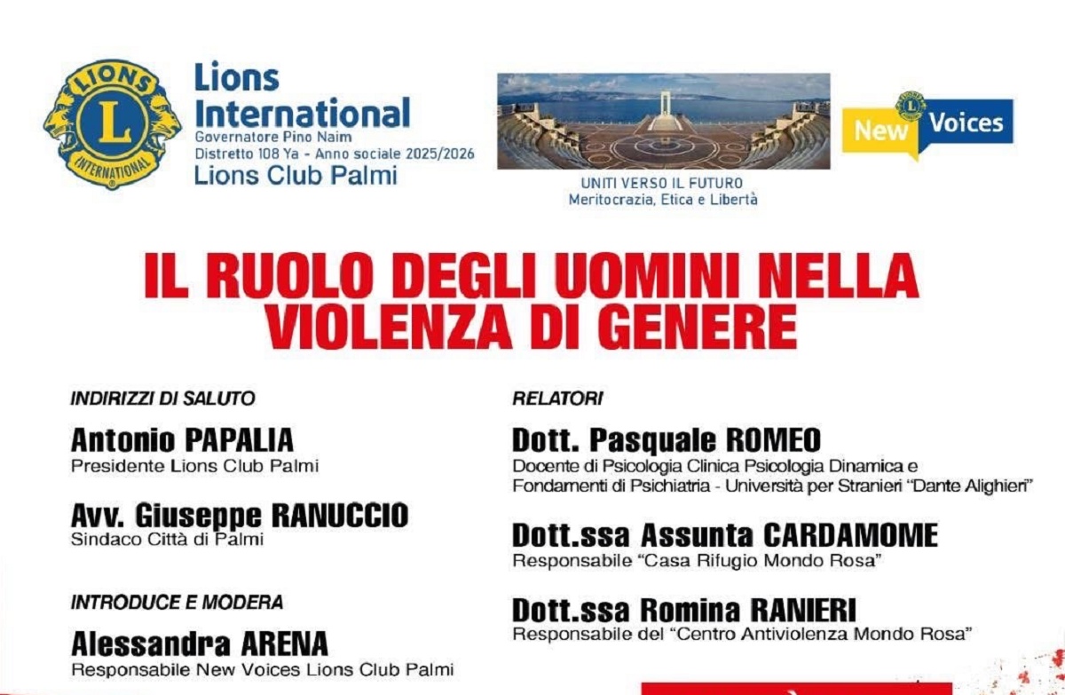 “Il ruolo degli uomini nella violenza di genere”, evento organizzato ...