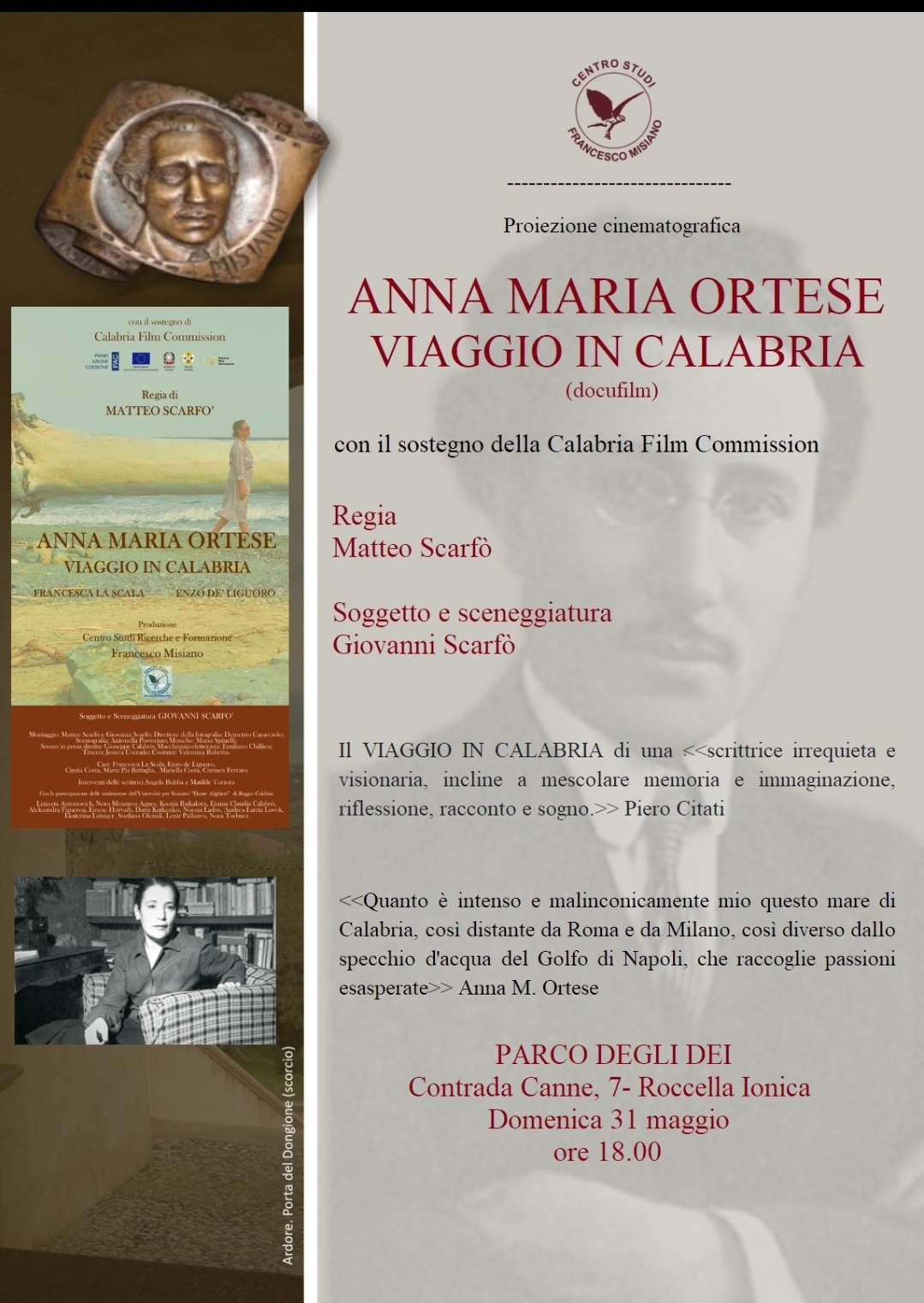 "Anna Maria Ortese: Viaggio in Calabria", il docufilm arriva al Parco ...